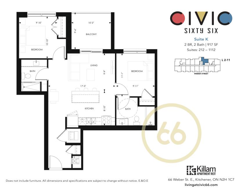 Floorplans | Civic 66 | Killam Apartment REIT